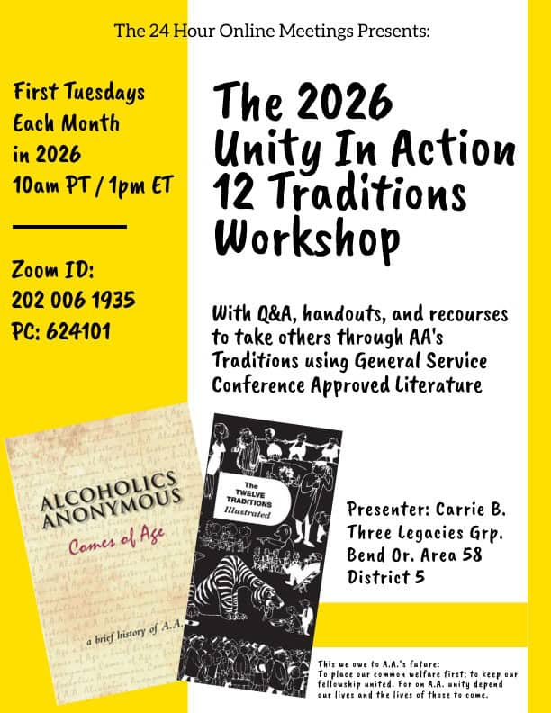 The 2026 Unity in Action (On-Line, Recurring) | SCV Central Office of ...